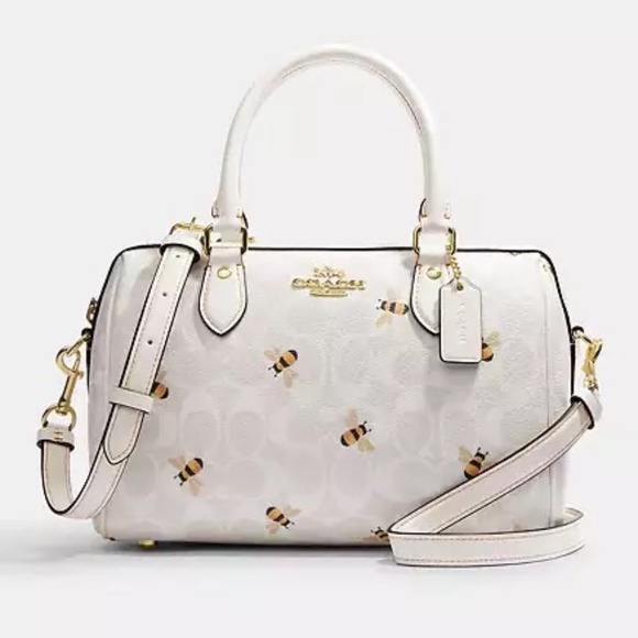 Coach | Bags | Coach Rowan Satchel In Signature Canvas With Bee Print ...